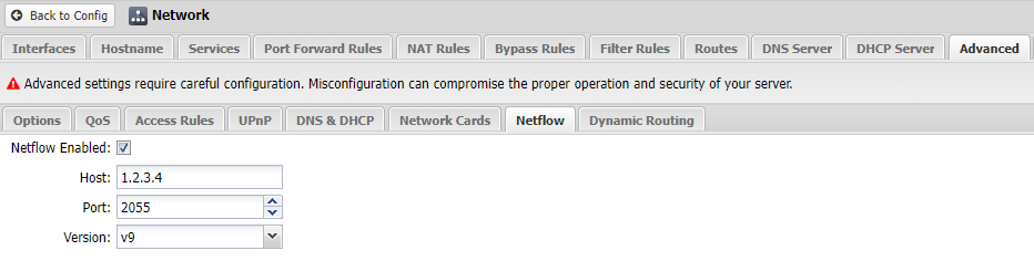 Netflow Settings In Ng Firewall Edge Threat Management Support Arista 