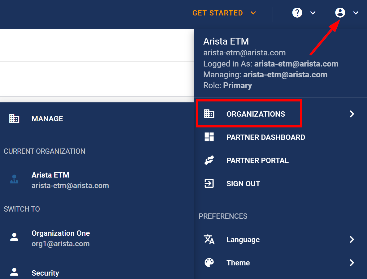 About ETM Dashboard Organizations – Edge Threat Management Support - Arista