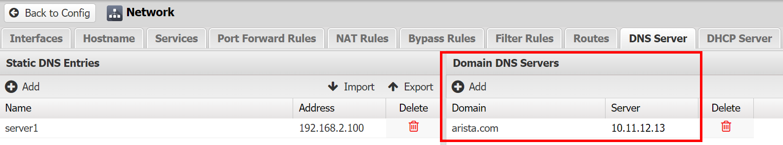 Internal DNS Resolution over VPN – Edge Threat Management Support - Arista