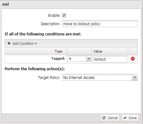 Creating time-based access policies – Edge Threat Management Support - Arista
