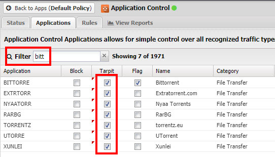 How do I block BitTorrent? – Edge Threat Management Support - Arista