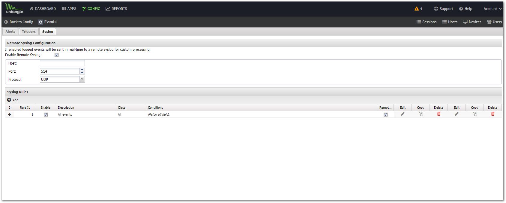 How to create syslog event rules – Edge Threat Management Support - Arista